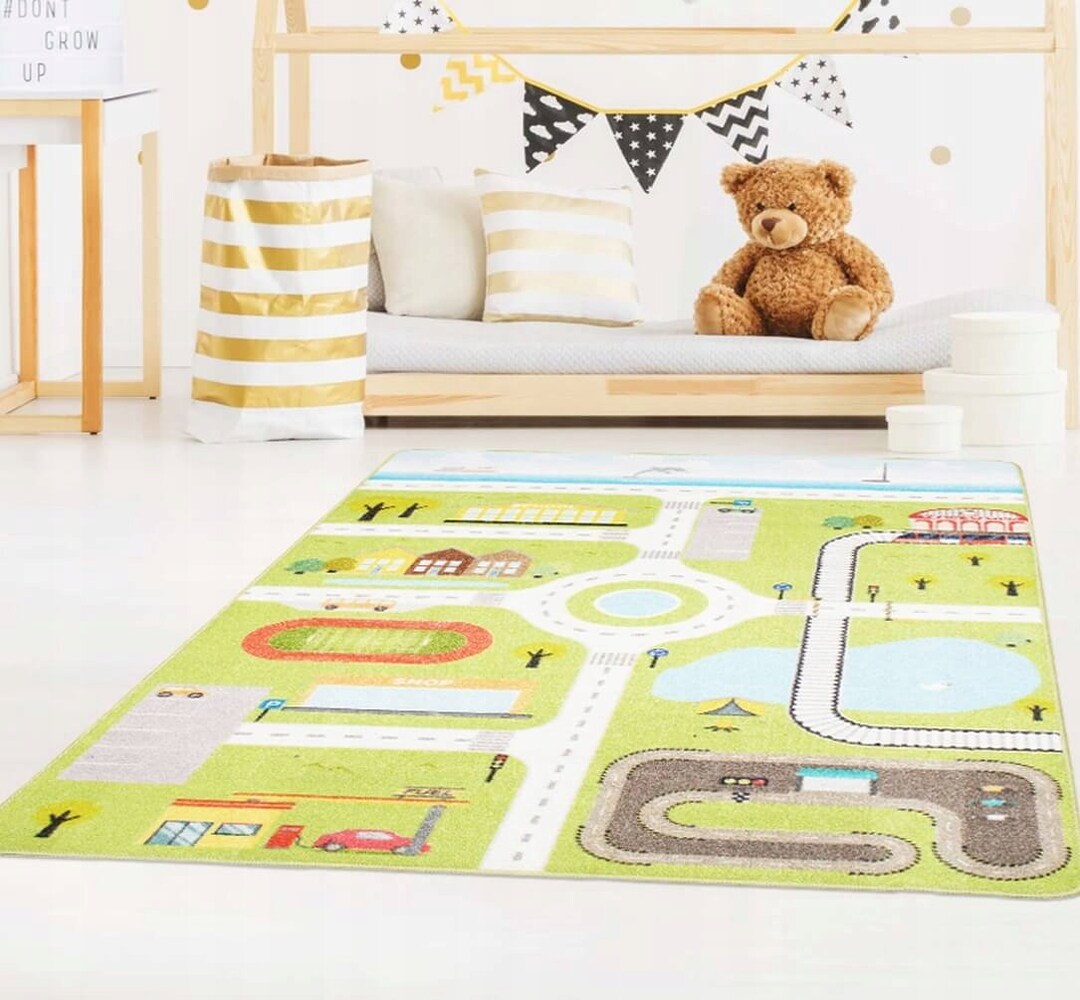 City Road Playground Ultra Soft Nursery Kids Rug , Birthday Gift ...