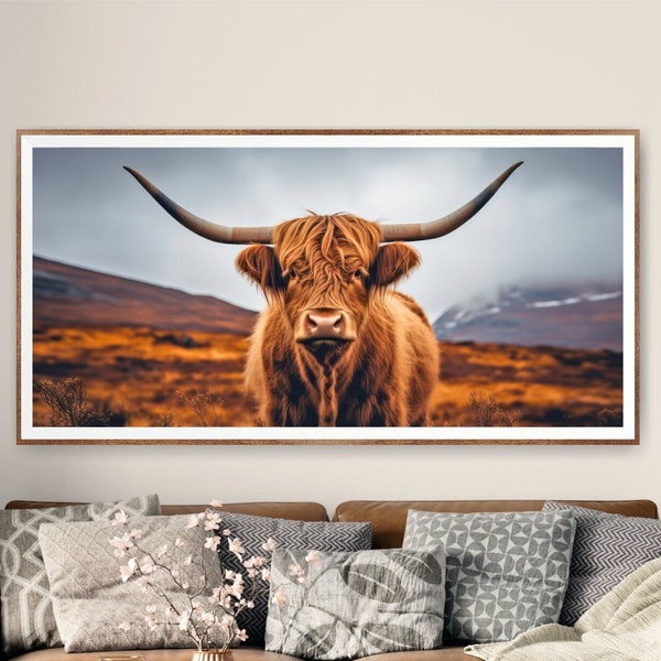 Horizontal Cow Wall Art - Etsy