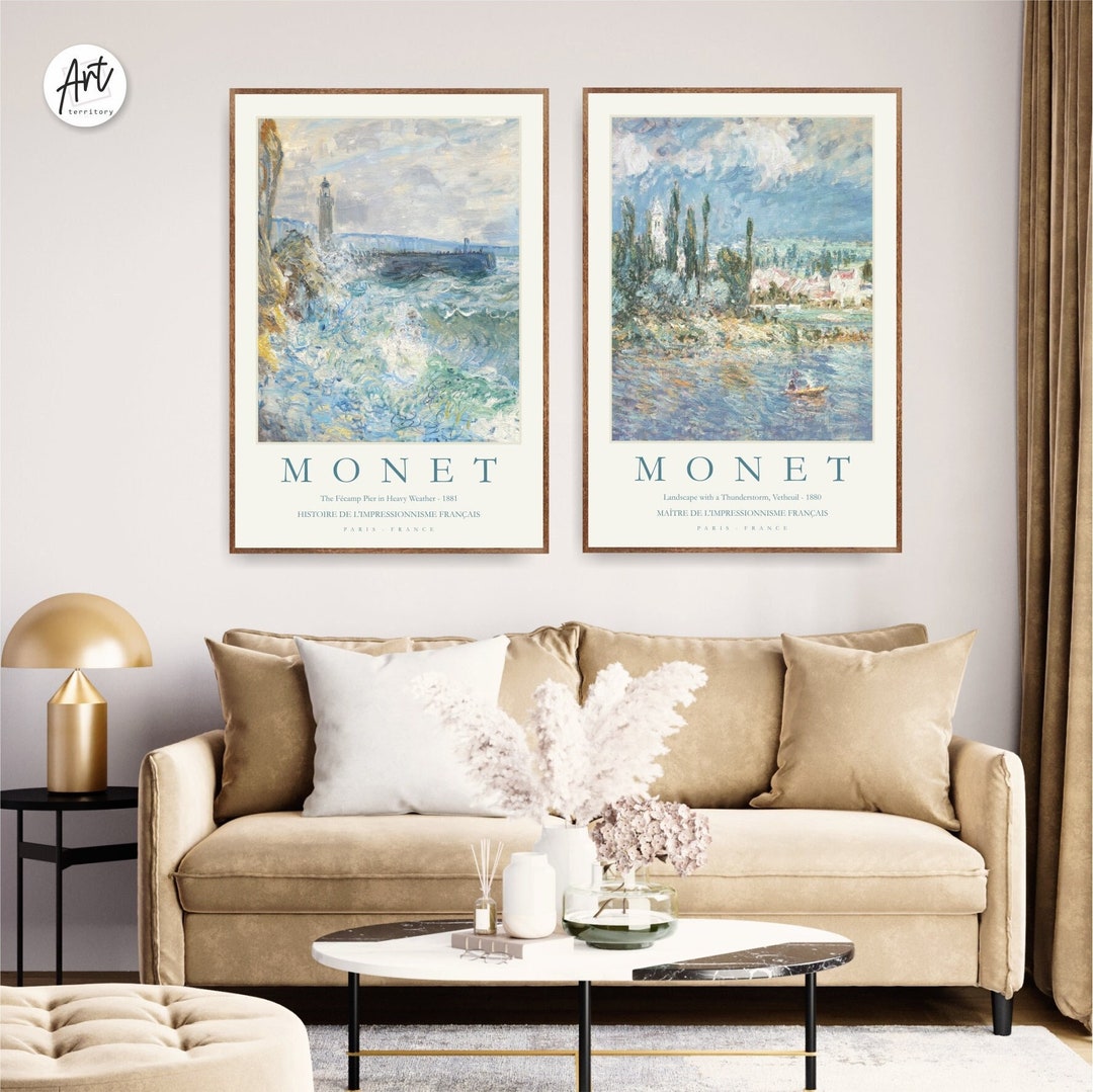Claude Monet Art Prints: Museum Exhibition Gallery Wall Set - Etsy