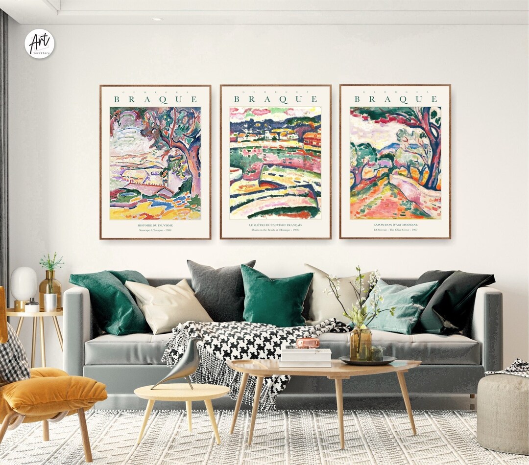 Braque Set of 3 Posters, Gallery Wall Art, Exhibitions Prints, Modern ...