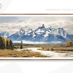 Grand Teton Mountains National Park Poster, Extra Large Horizontal Wall ...
