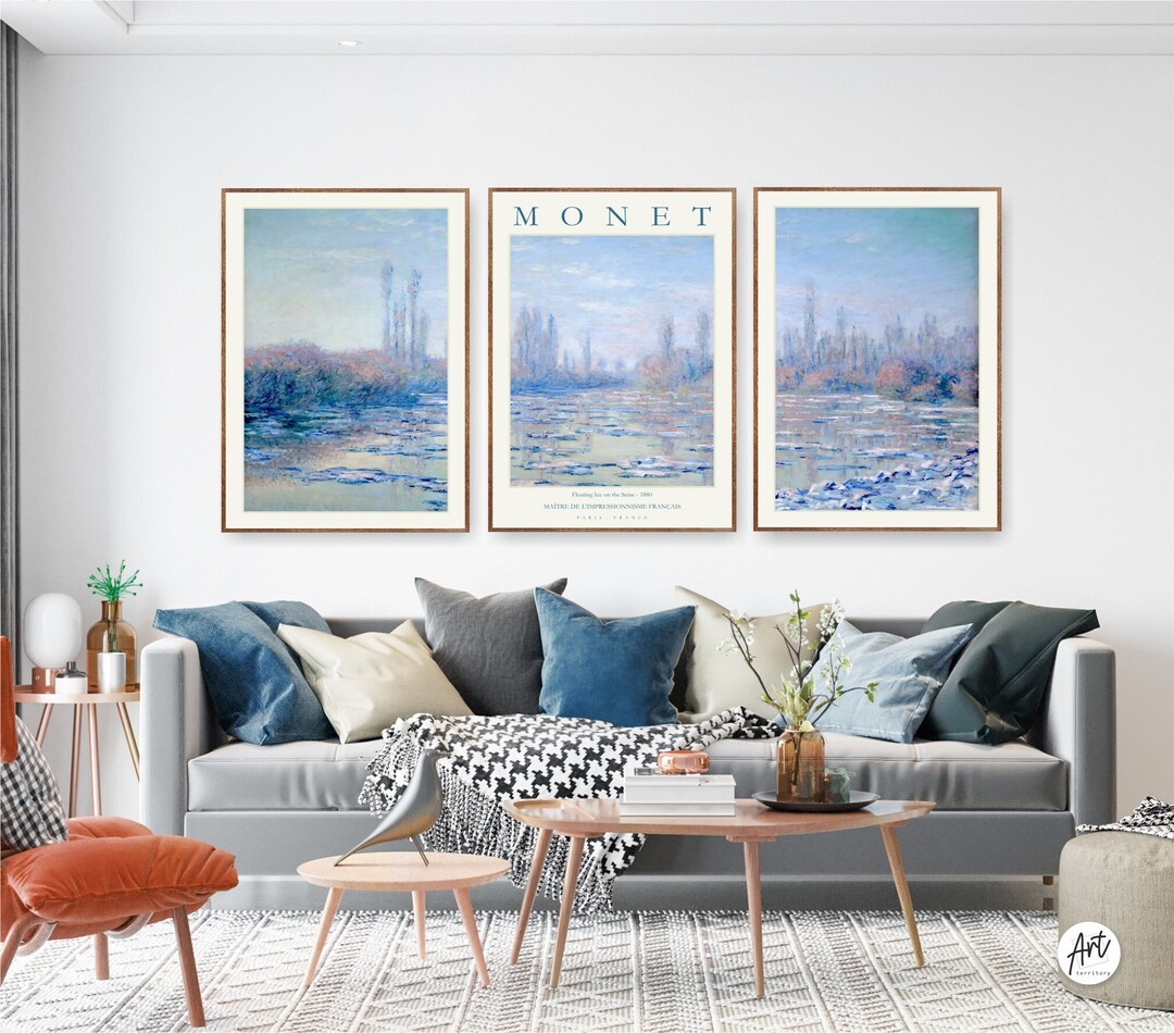 Monet Gallery Wall Exhibition Museum Art Poster Prints, Set of 3 - Etsy