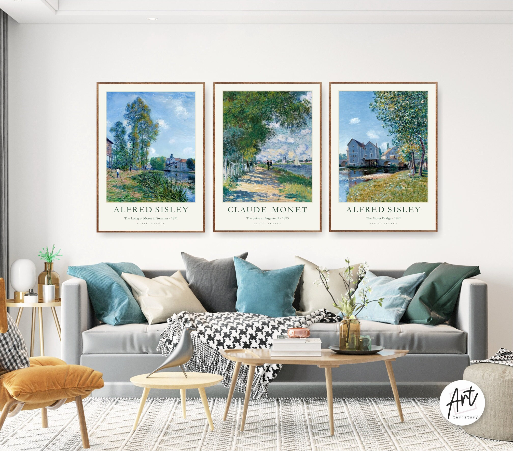 Monet Gallery Wall Set Museum Wall Art Prints Set of 3 - Etsy