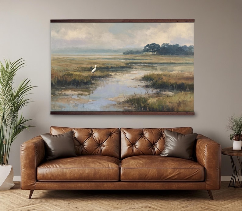 Marshland Egret Wall Canvas Tapestry Extra Large Wall Art - Etsy