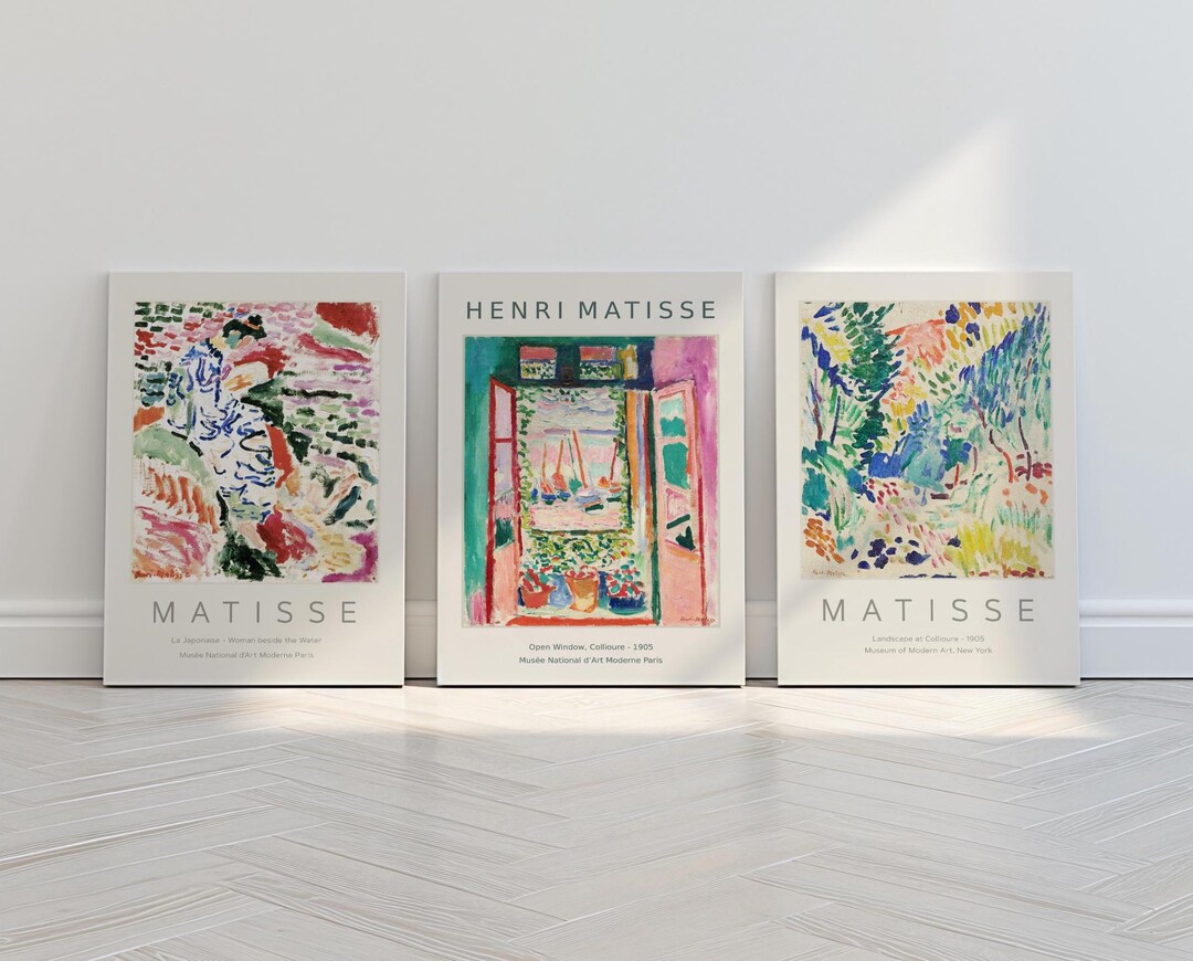 Henri Matisse Poster Set of 3 – Exhibition Art Prints, Vintage Fauvist ...