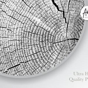 Extra Large Tree Ring Horizontal Poster, Canvas Wall Art, Linocut Print ...