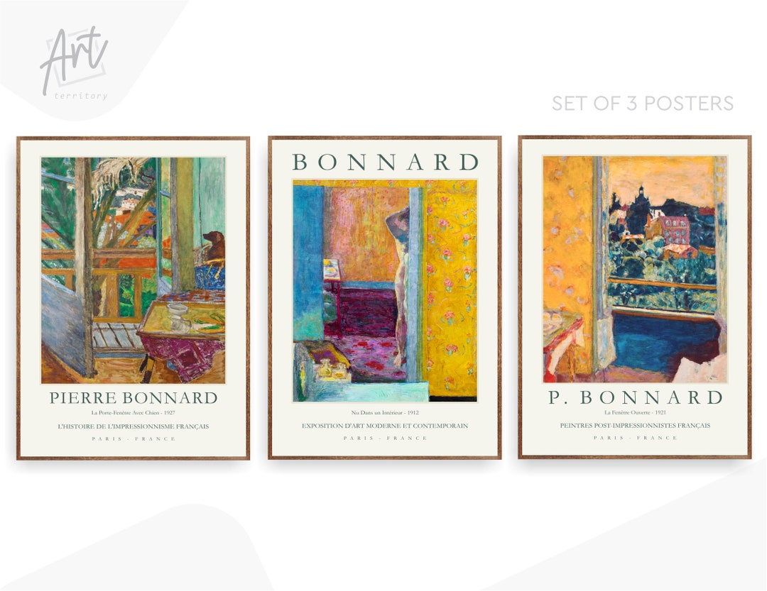 Pierre Bonnard Print, Mid Century Modern Exhibition Posters Set - Etsy