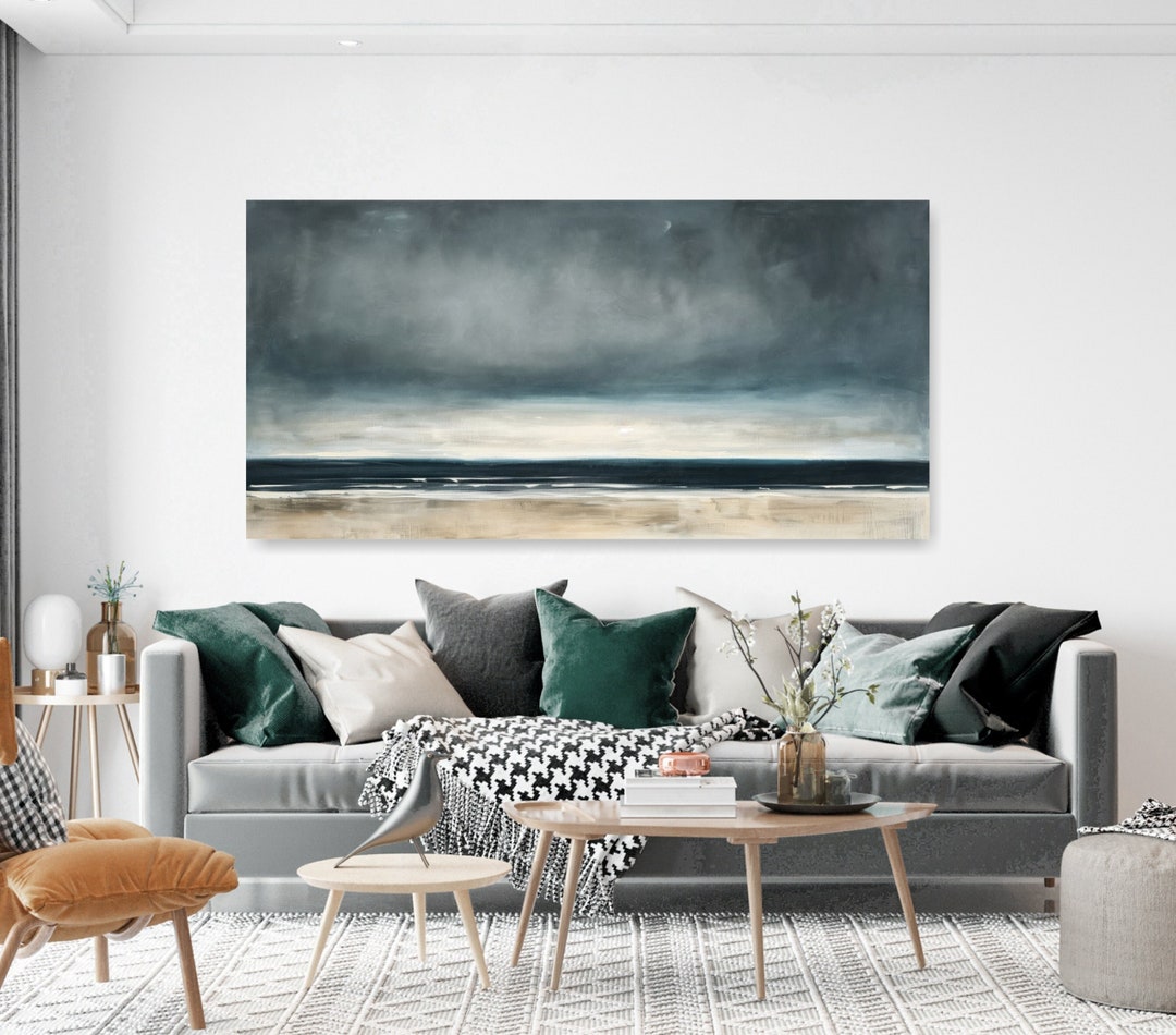 Abstract Ocean Canvas Print: Beach House Wall Art - Etsy