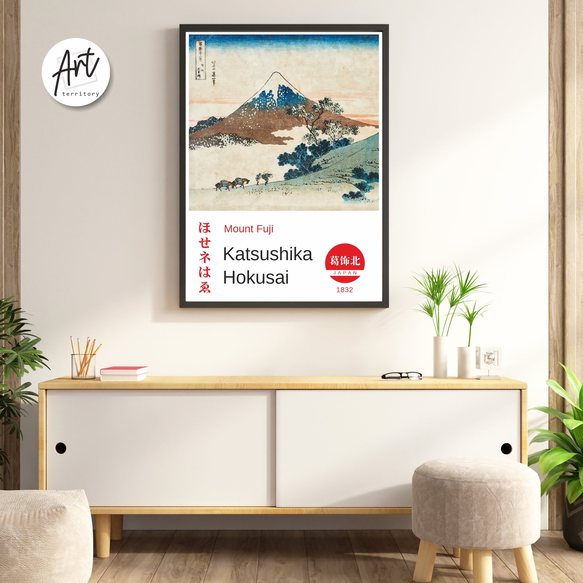 Modern Japanese Galery Wall Art Poster Set Katsushika - Etsy