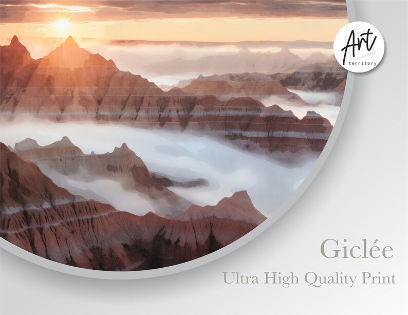 Badlands National Park Canvas Print: Horizontal Landscape Art - Etsy