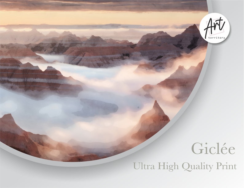 Badlands National Park Canvas Print: Horizontal Landscape Art - Etsy