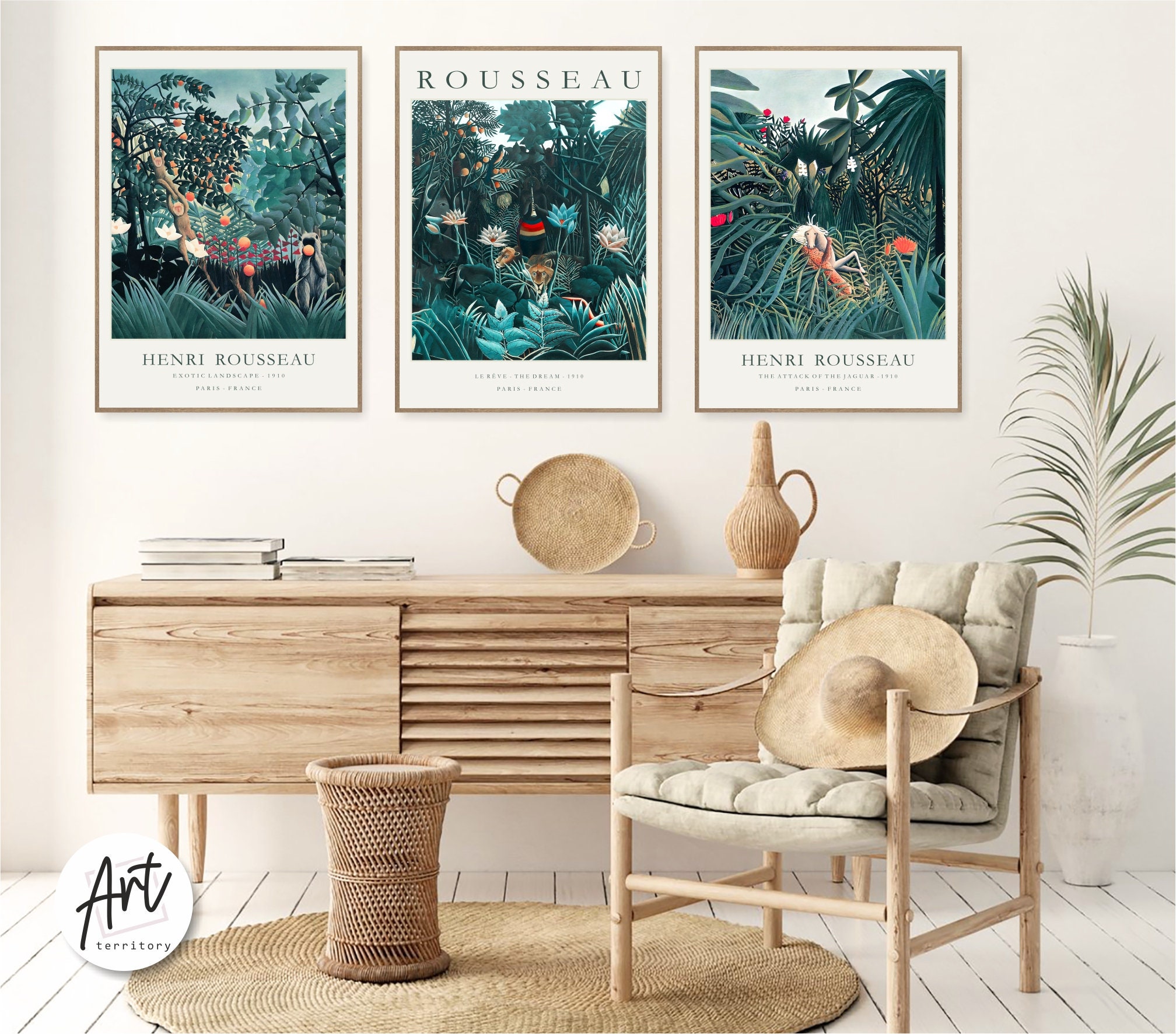 Botanical Tropical Prints Gallery Wall Set Jungle Plant Poster - Etsy