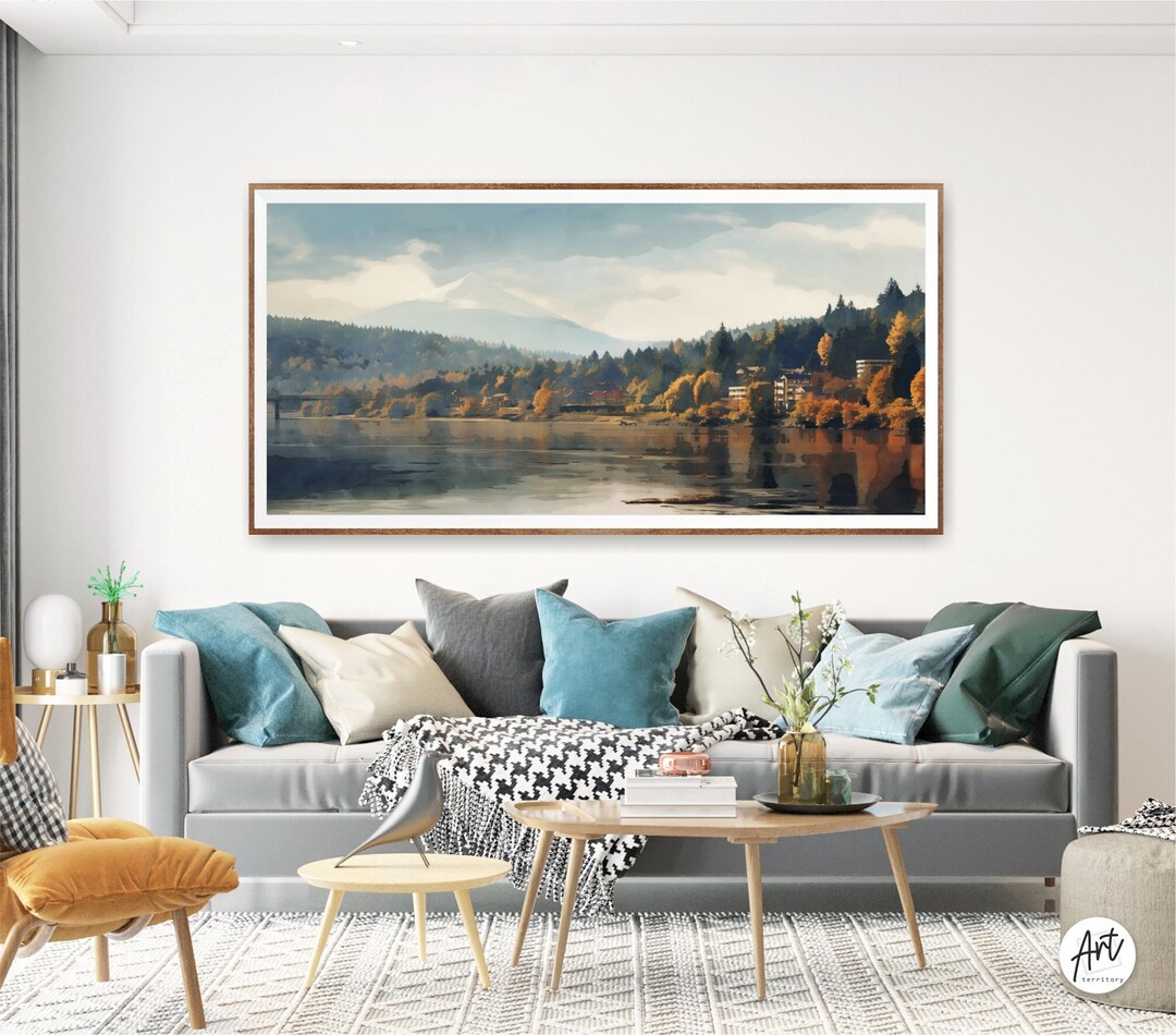 Priest Lake State Park Poster: Watercolor Panoramic Landscape Art - Etsy
