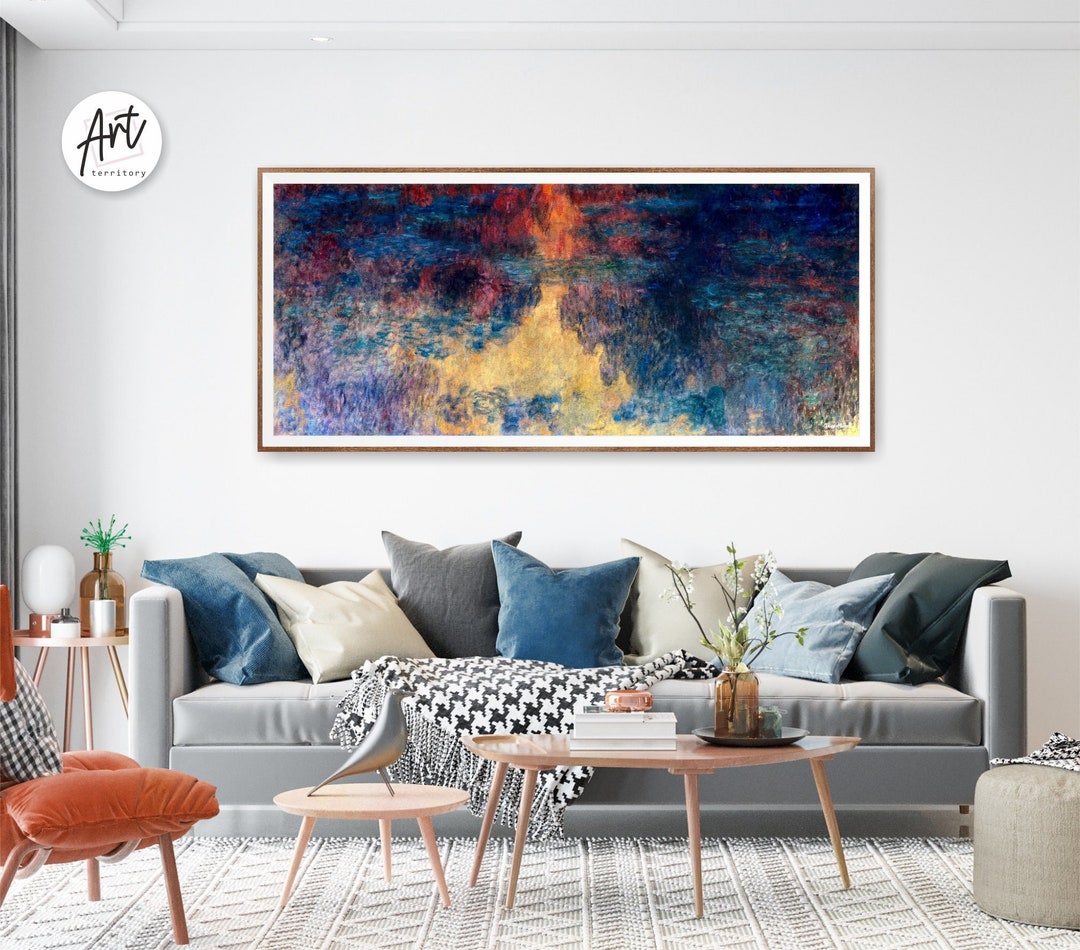 Claude Monet Museum Panoramic Large Art Print, Wall Art Decor - Water ...