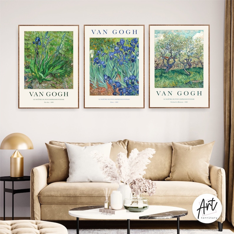 Van Gogh Gallery Wall Art Set Museum Exhibition Poster Prints - Etsy