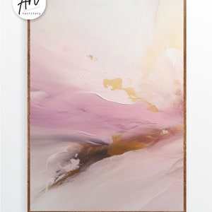 Large Abstract Pink Art Canvas or Poster Prints, Minimalist Painting ...