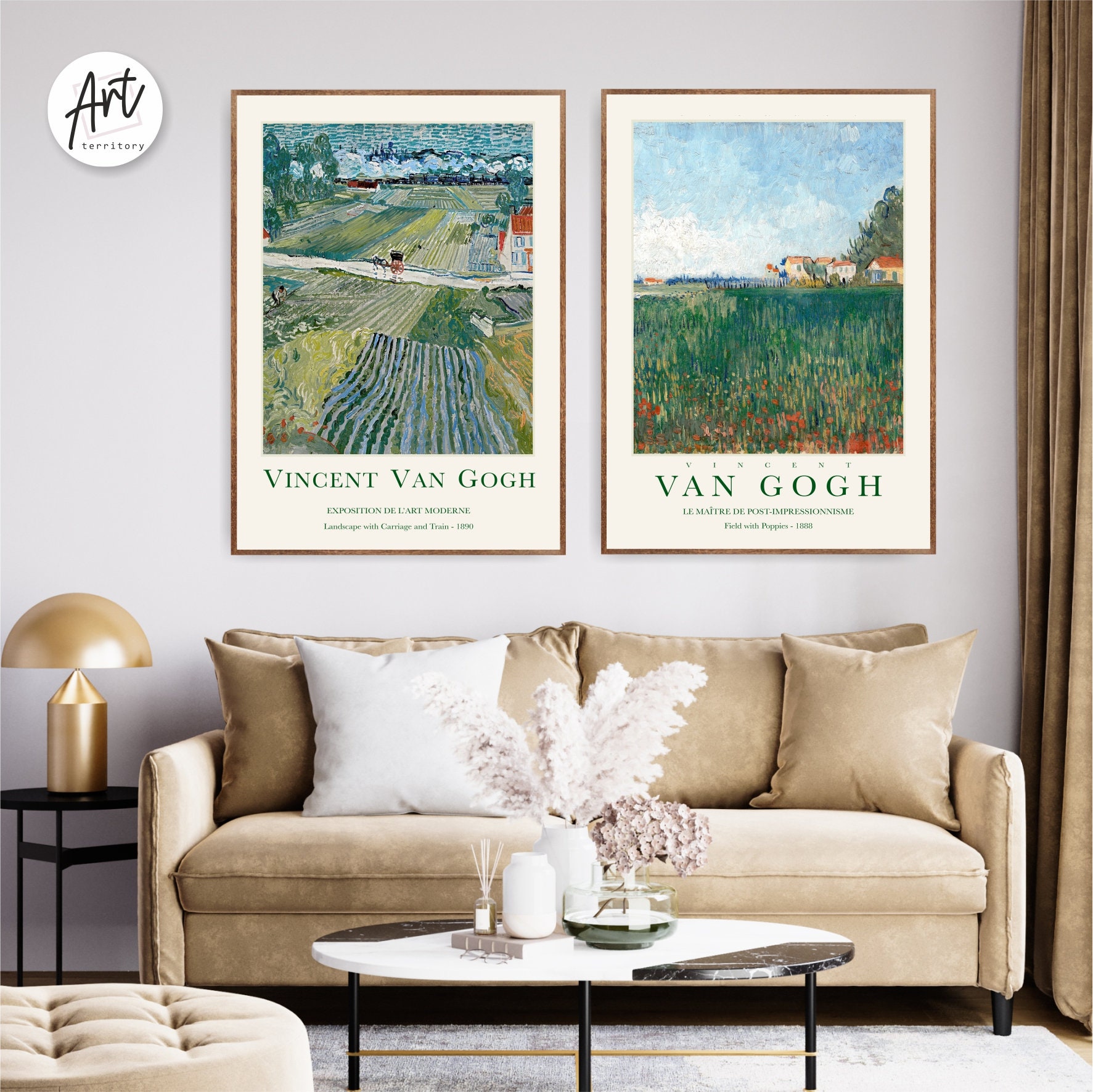 Van Gogh Gallery Wall Art Set Modern Exhibition Poster Prints - Etsy