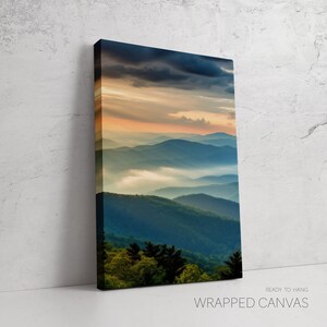 Blue Ridge Mountains, National Park Set of 3 Posters, Canvas Wall Art ...