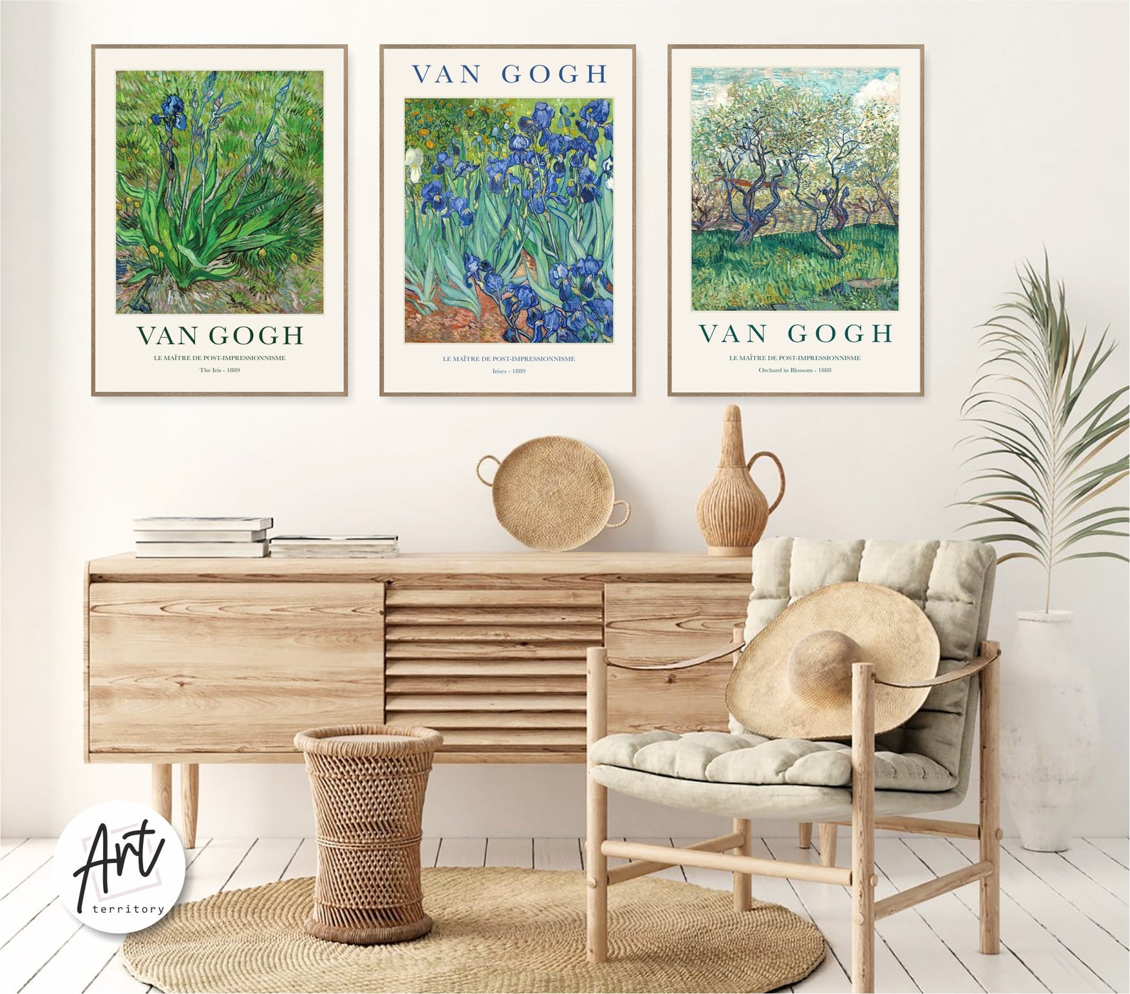 Van Gogh Gallery Wall Art Set Museum Exhibition Poster Prints | Etsy