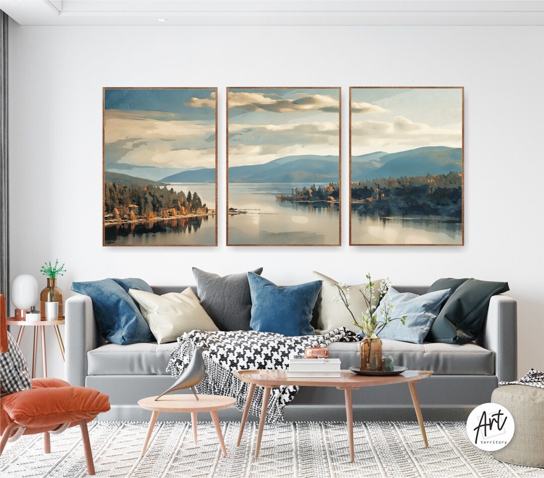 Priest Lake State Park Art: Moody Farmhouse Landscape Painting - Etsy