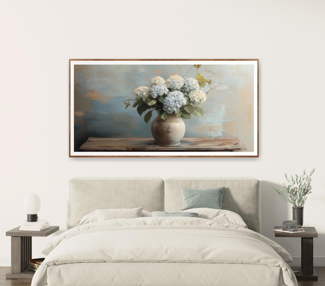 Rustic Hydrangeas Still Life Wall Art, Floral Wall Art - Etsy
