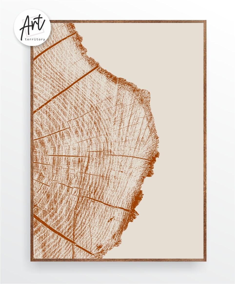 Tree Ring Print Farmhouse Decor Lake House Wall Art - Etsy