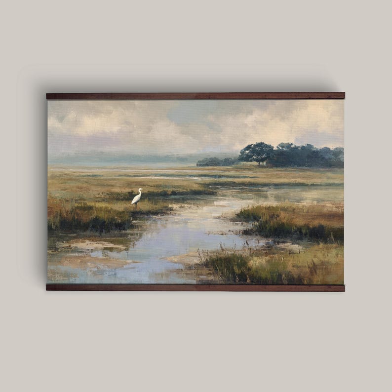 Marshland Egret Wall Canvas Tapestry Extra Large Wall Art - Etsy