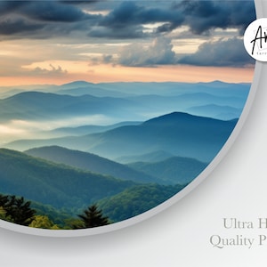 Blue Ridge Mountains, Canvas Wall Art, National Park Poster, Extra ...