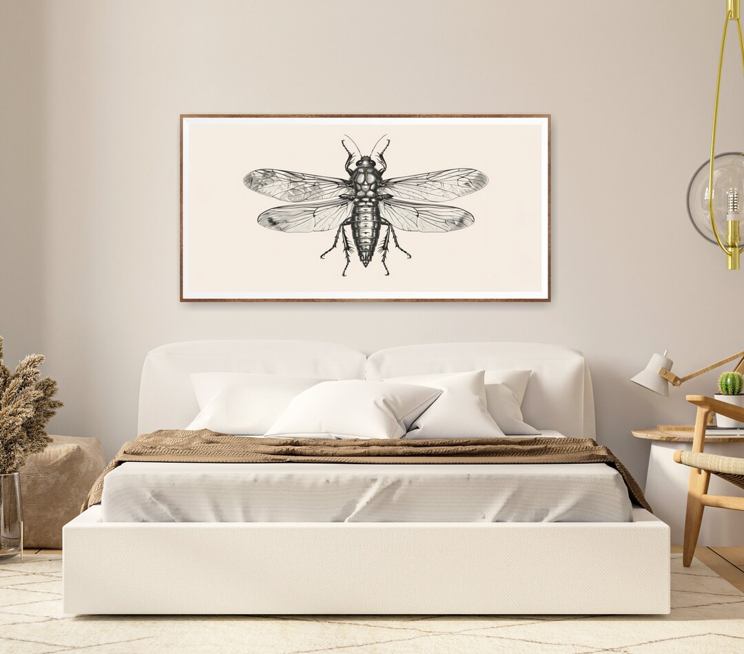 Cicada Print: Extra Large Vintage Canvas Wall Art - Etsy