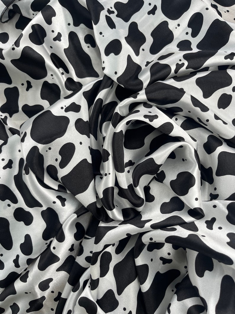 Cow Print Satin - Etsy