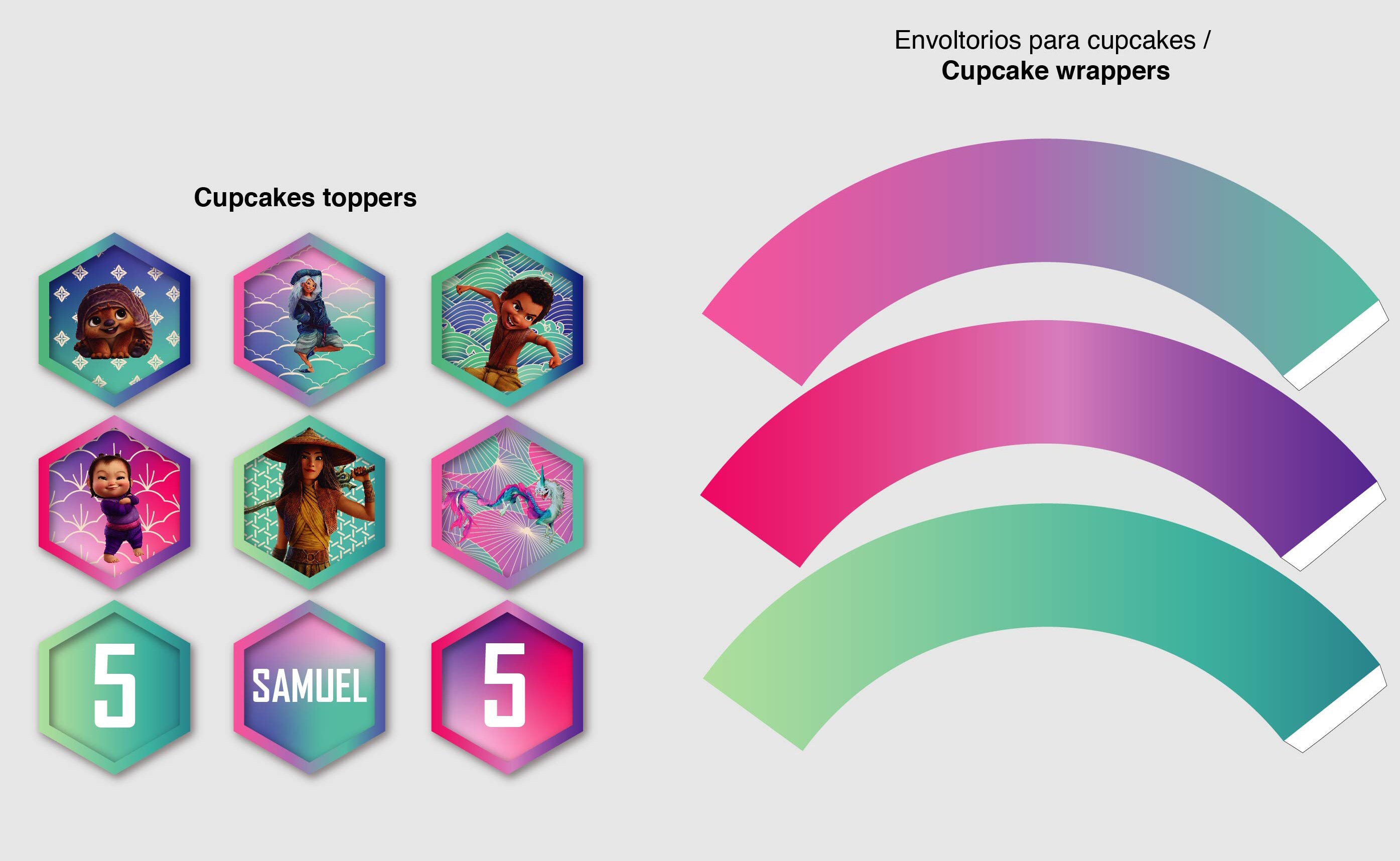 Raya and the Last Dragon Theme Party. English DIY Printable Kit ...