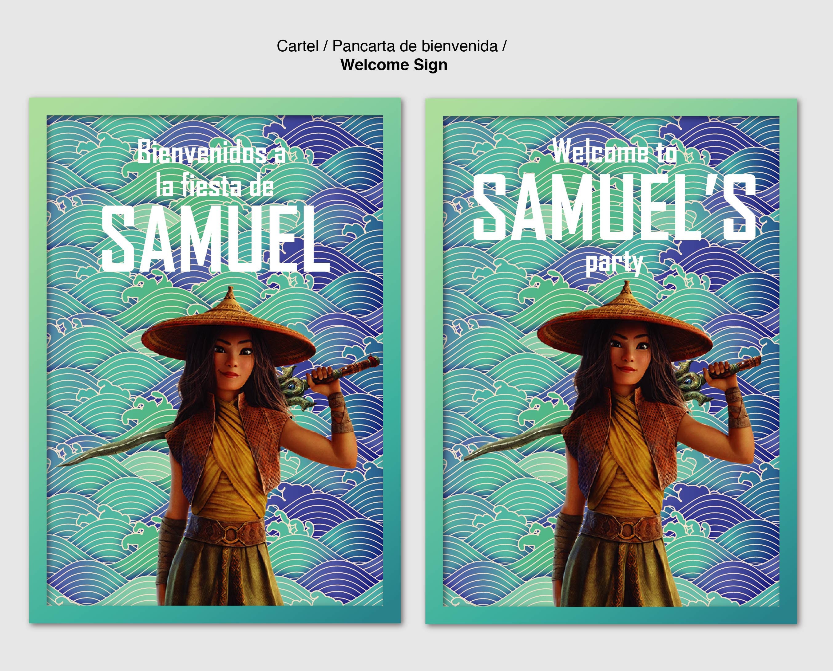 Raya and the Last Dragon Theme Party. English DIY Printable Kit ...