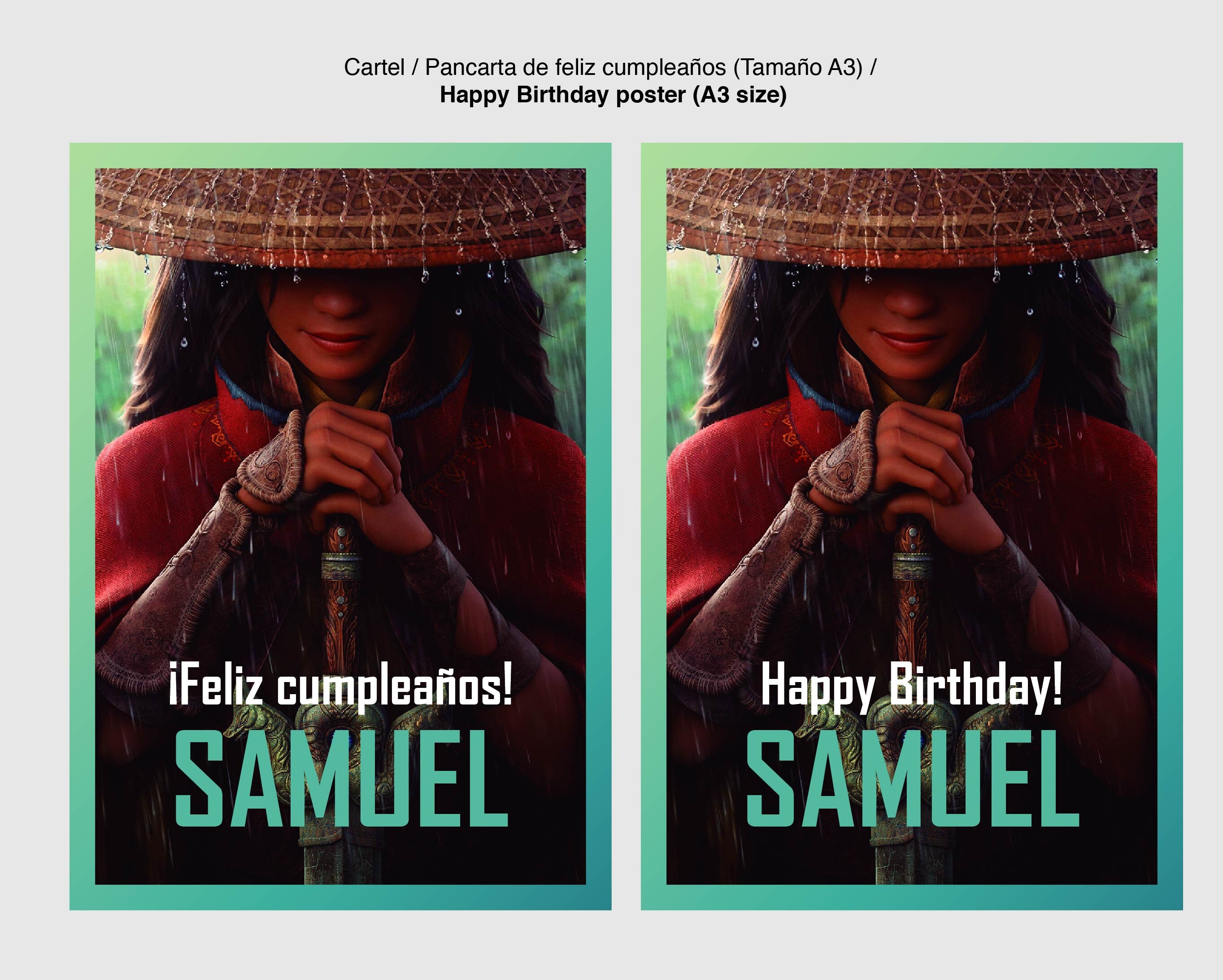 Raya and the Last Dragon Theme Party. English DIY Printable Kit ...