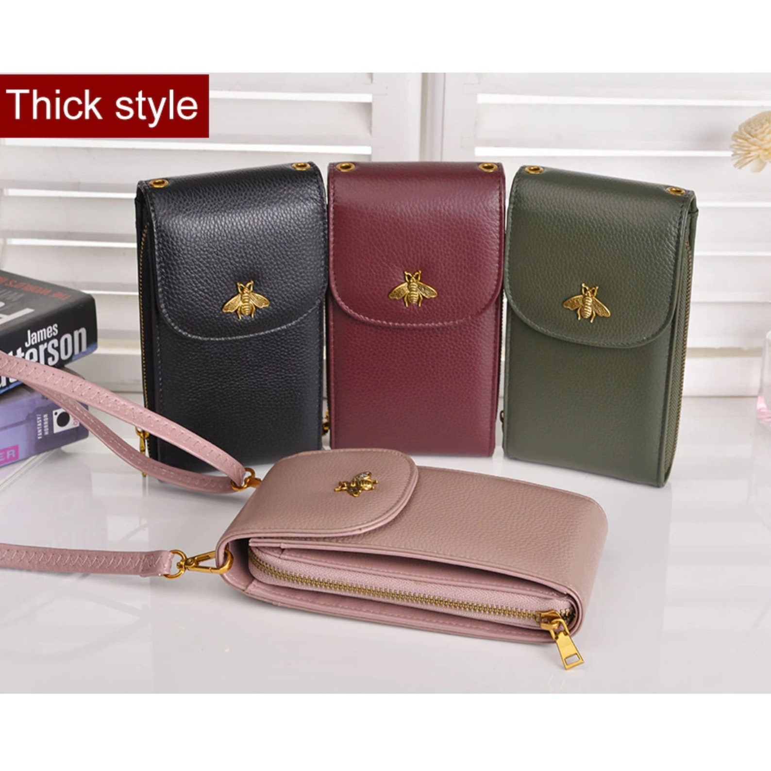 Crossbody Phone Bag for Women Classy Genuine Leather Mobile - Etsy