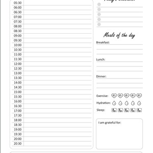 Printable Planner. Daily Planner. A4. A5. US Letter. PDF. - Etsy