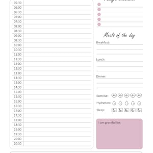 Printable Planner. Daily Planner. A4. A5. US Letter. PDF. - Etsy