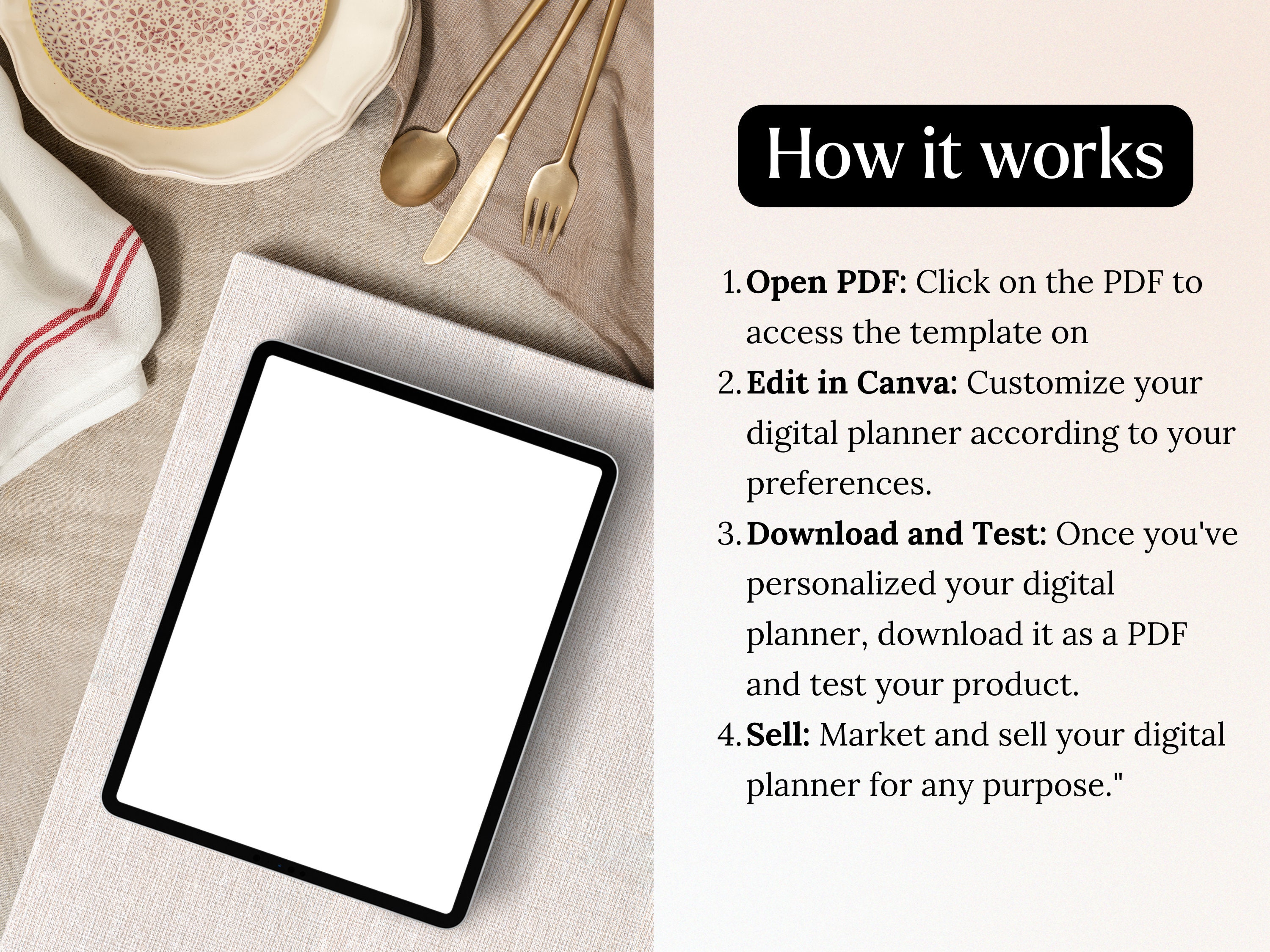 Editable Digital Planner / Budget Planner Template on Canva Free ...