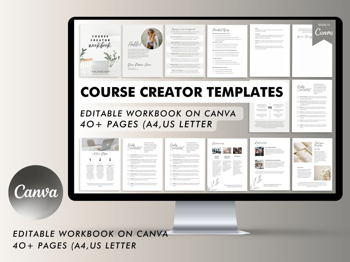 The Ultimate Course Creator Workbook Template, Create a Professional ...