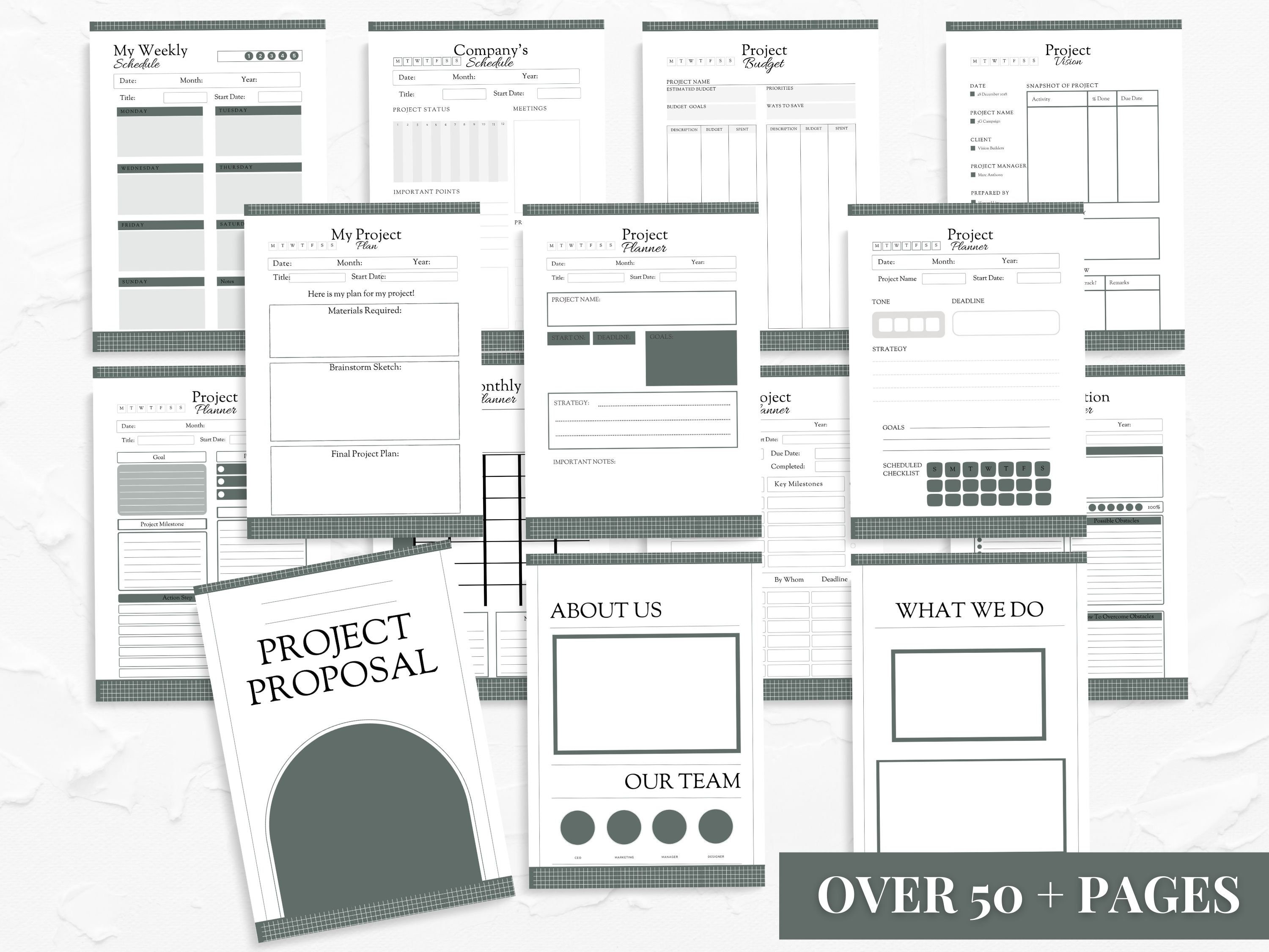 Project Planner Printable & Editable Project Planner Editable - Etsy