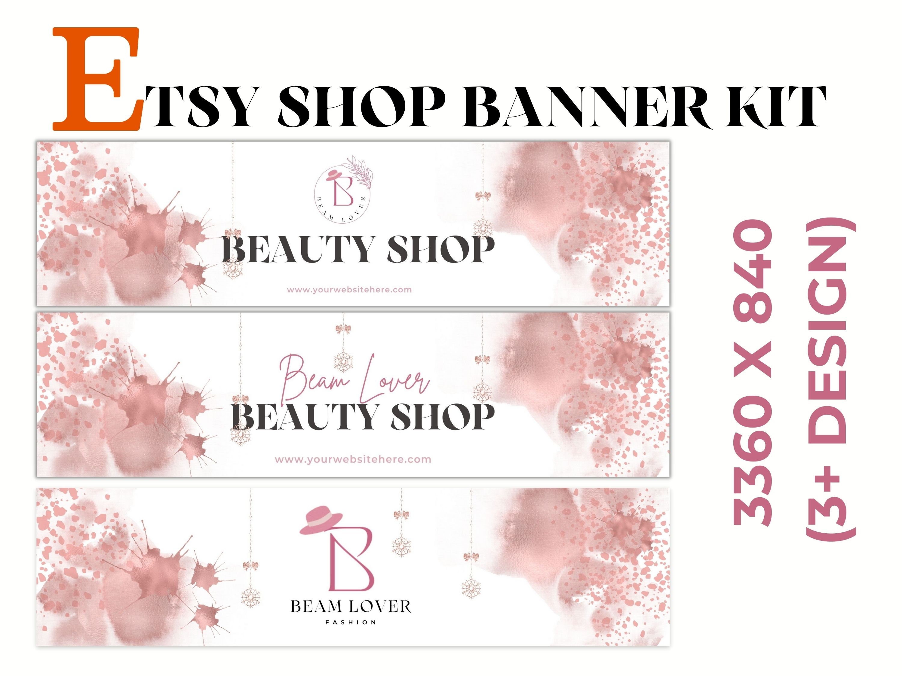Etsy Shop Banner Kit, Branding Kit 100% Editable Templates in Canva ...