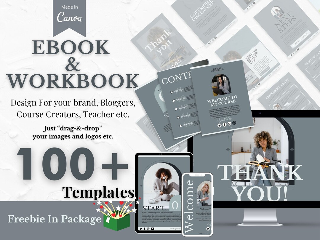 Course Canva Template, Workbook & E-book Templates, Editable Course ...
