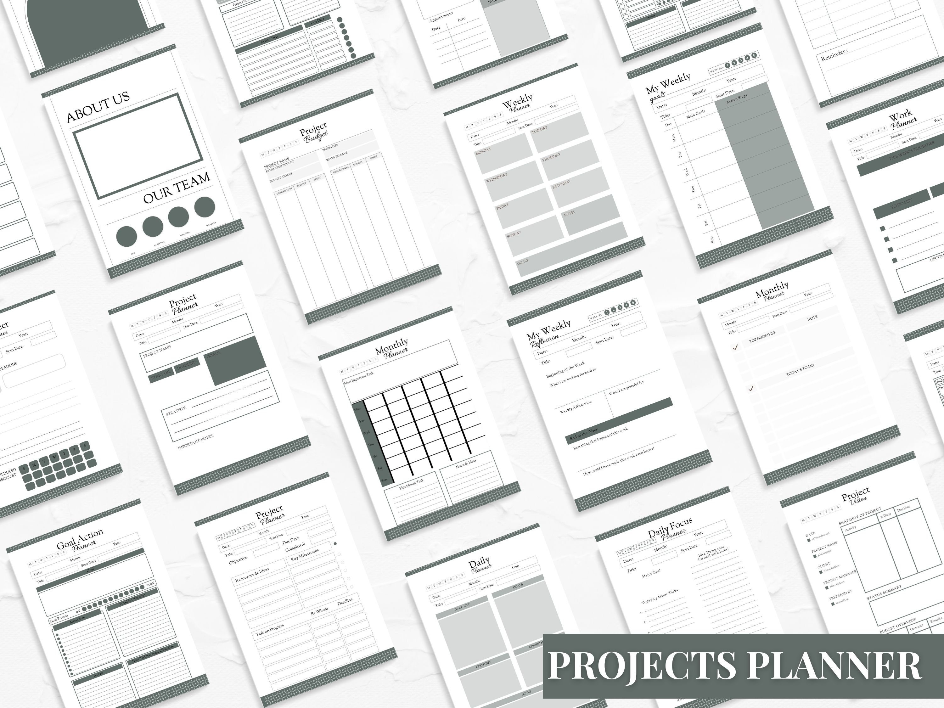 Project Planner Printable & Editable Project Planner Editable - Etsy