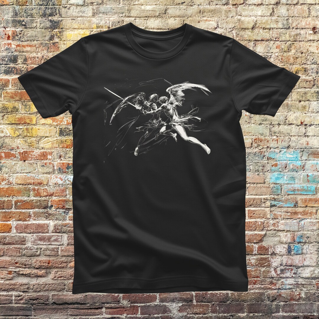 Devil and Angel, Devil Vs Angel, Anarchy, Retro T Shirt, Gothic T-shirt ...