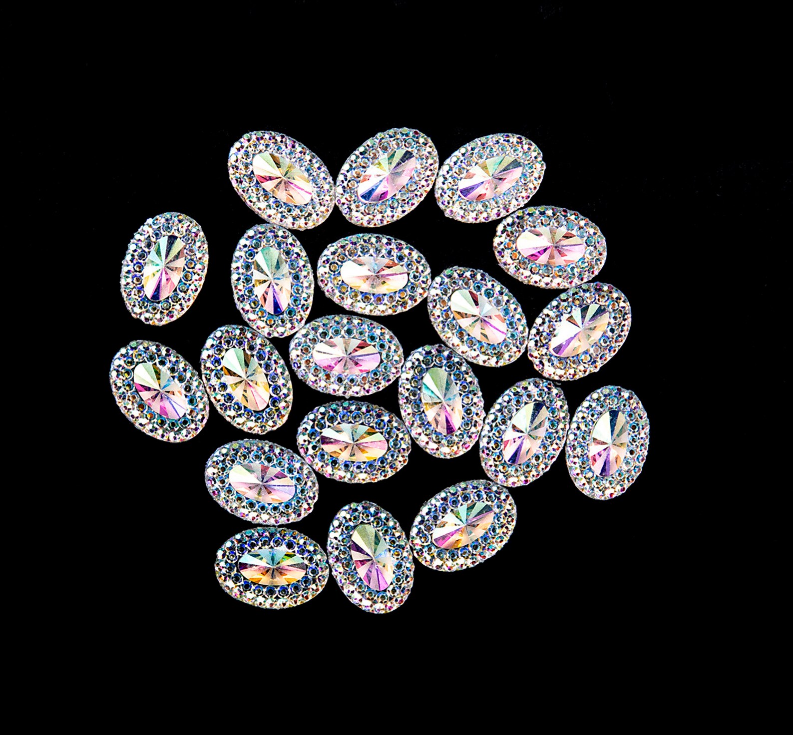20 Pcs 10 X 14mm Oval Crystal Rhinestone Embellishment - Etsy