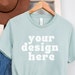 Bella Canvas Heather Dusty Blue Mock Up, Lifestyle BC 3001 Mockup ...