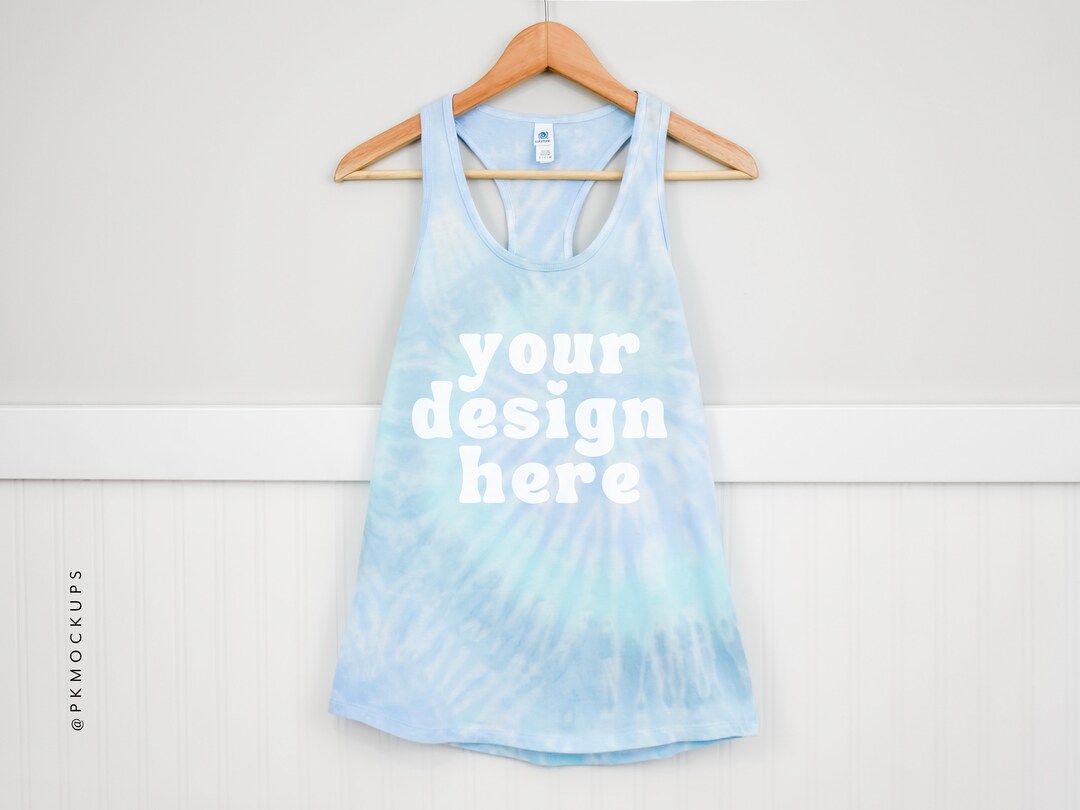 Colortone 3400 Mockup, Lagoon Tank Top Mock Up, Color Tone Tie Dye ...