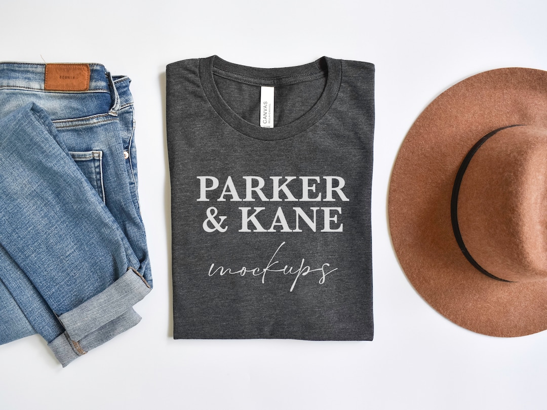 Bella Canvas 3001 Printful Mockup Dark Heather Grey Mock-up Simple T ...