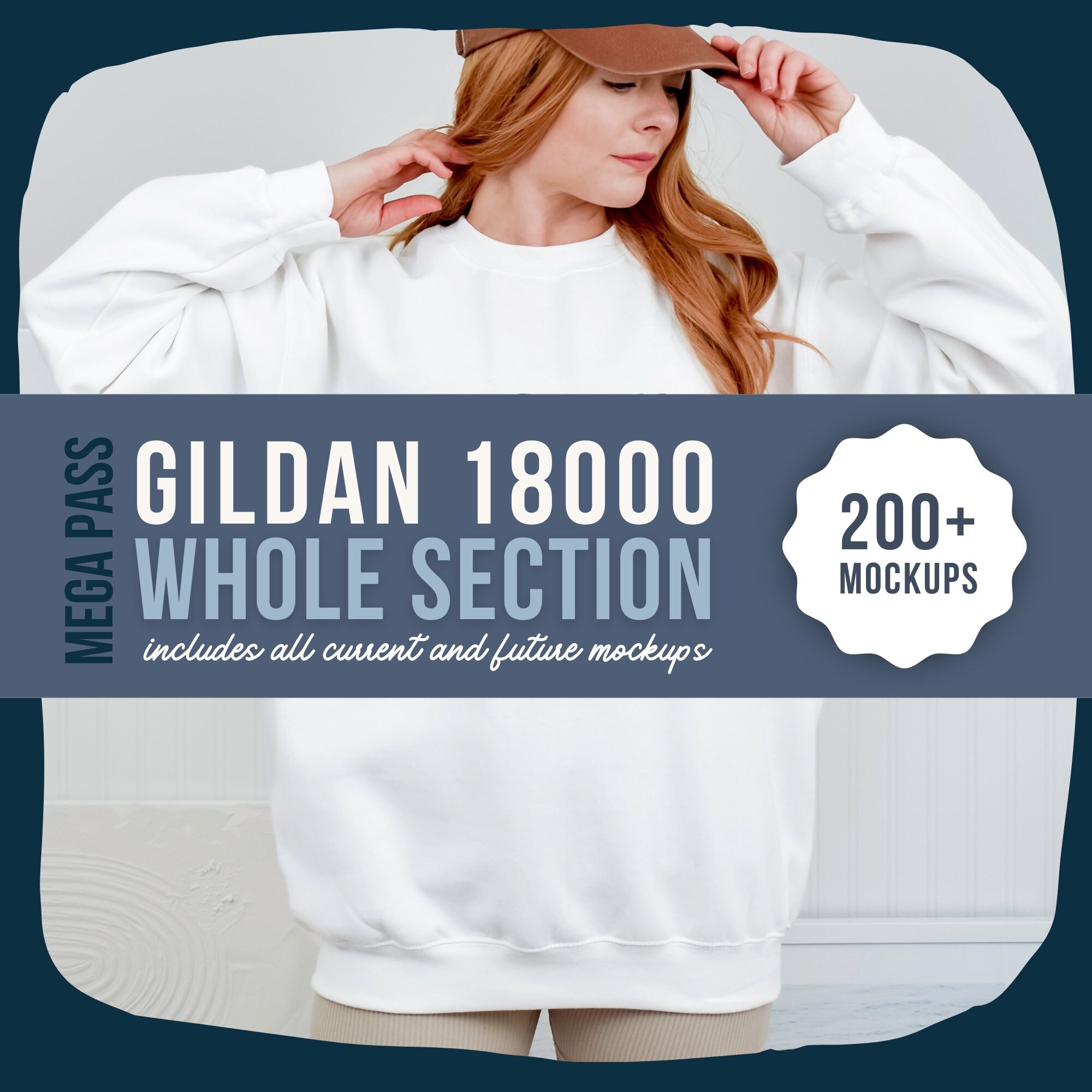 Gildan 18000 Mockup Bundle Whole Section Pass Mega Sweater G18000 Mock ...