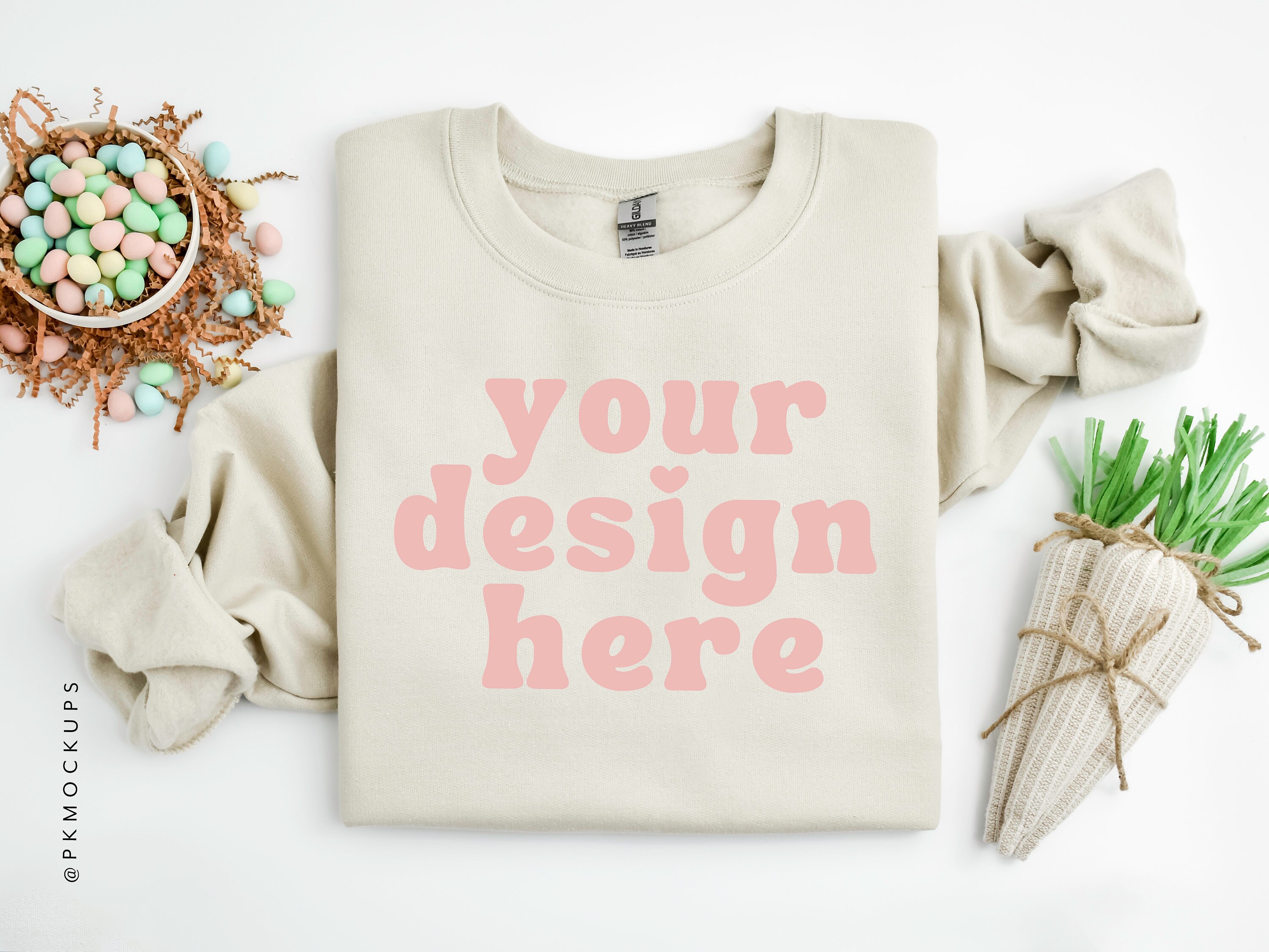 Gildan 18000 Mockup Bundle, Easter Mock Up, Spring Flatlay, Sand Mock ...