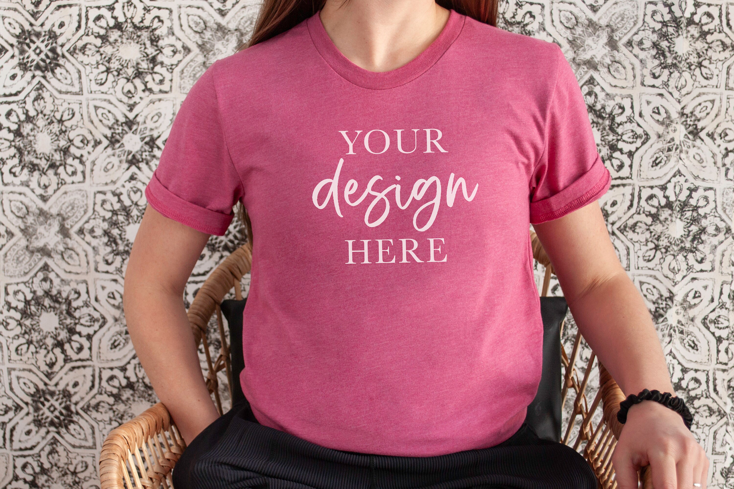 Paper & Party Supplies Bella and Canvas 3001 Mockup For print on demand ...